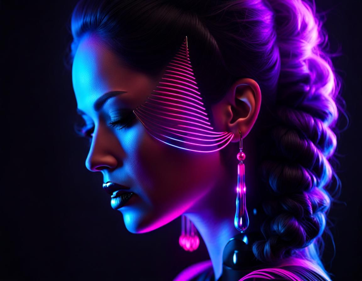Neon Waveform #1 - AI Generated Artwork - NightCafe Creator