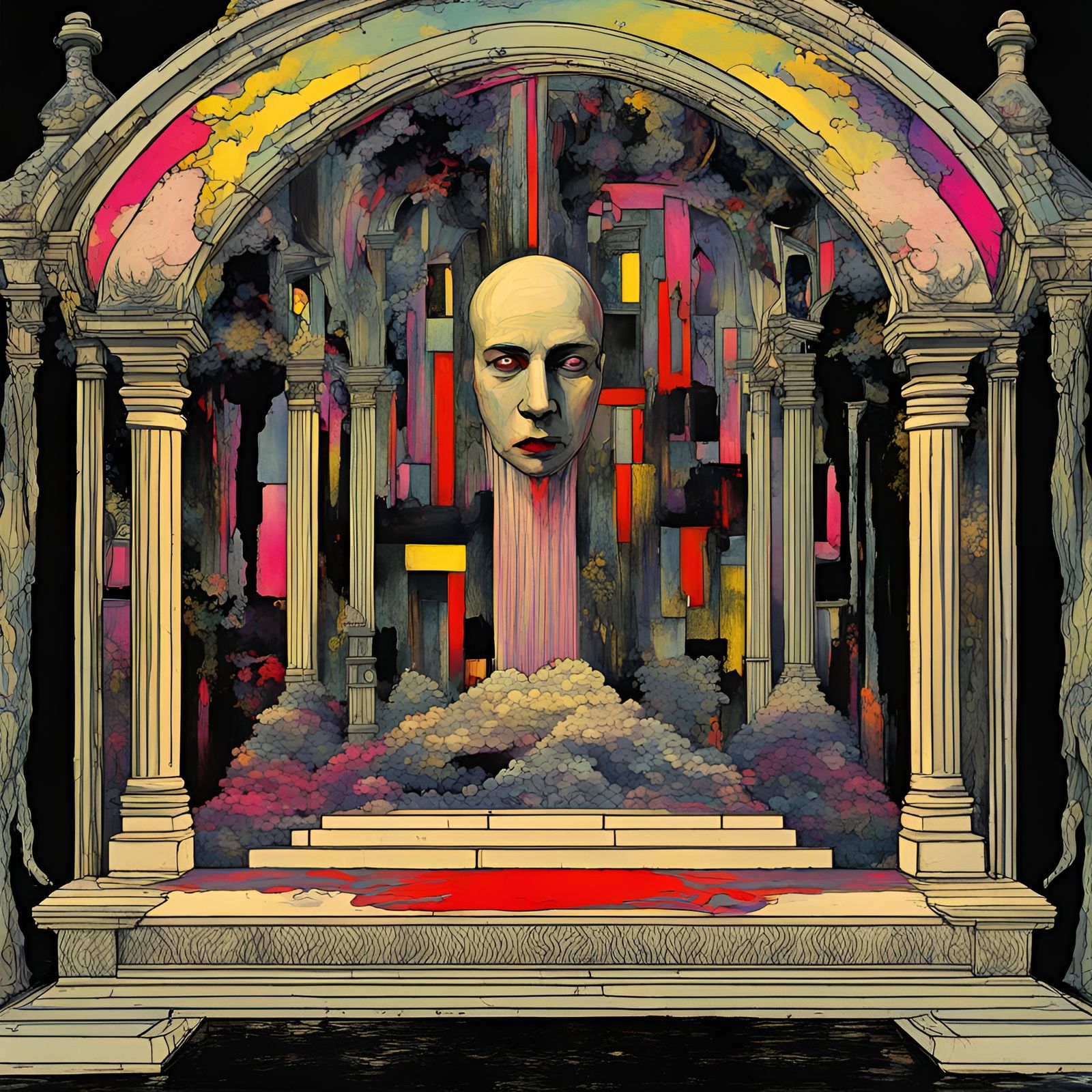 disembodied face, imperious. - AI Generated Artwork - NightCafe Creator