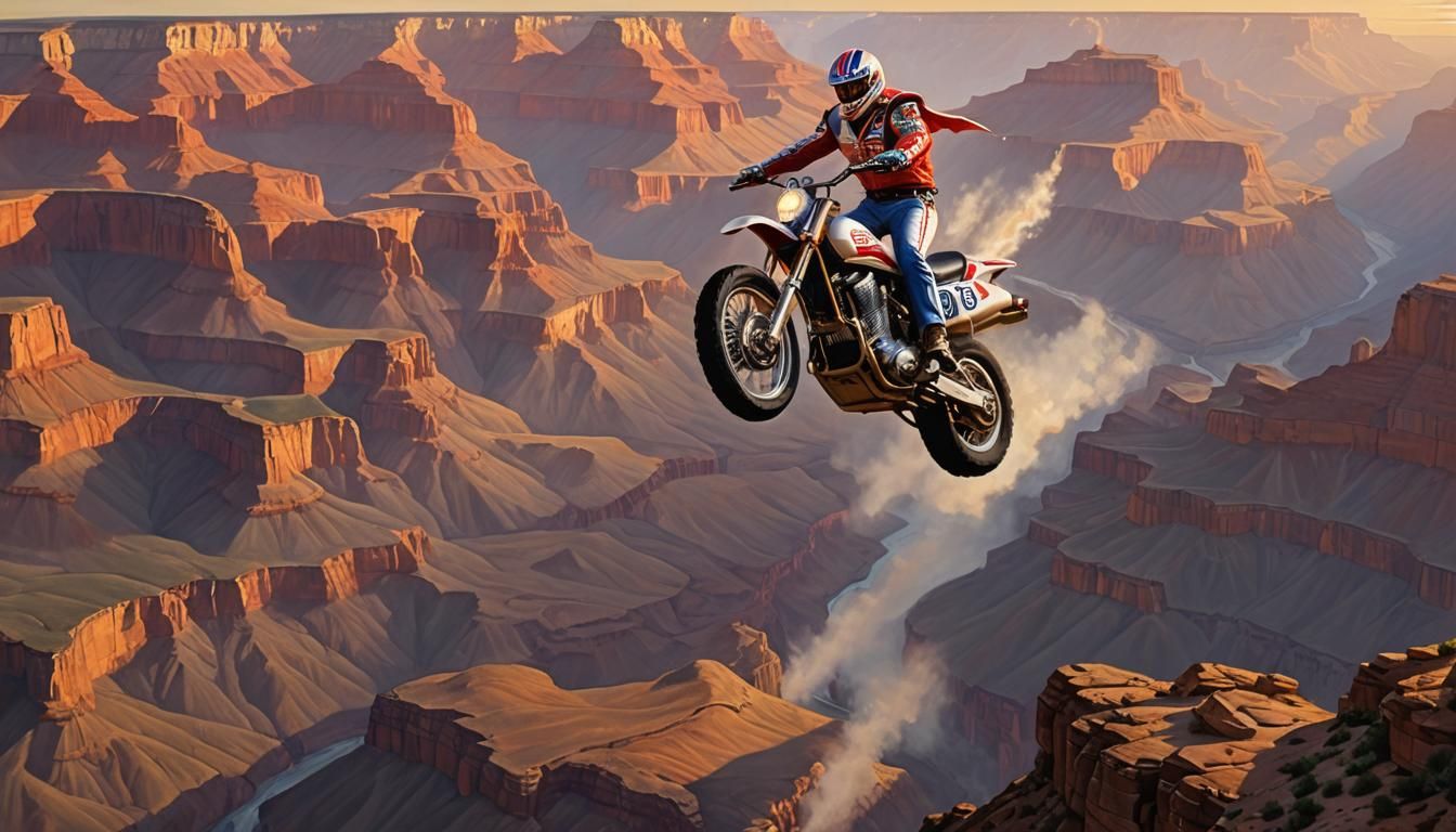 In recognition of Robbie Knievel's 1999 infamous motorcycle jump over ...