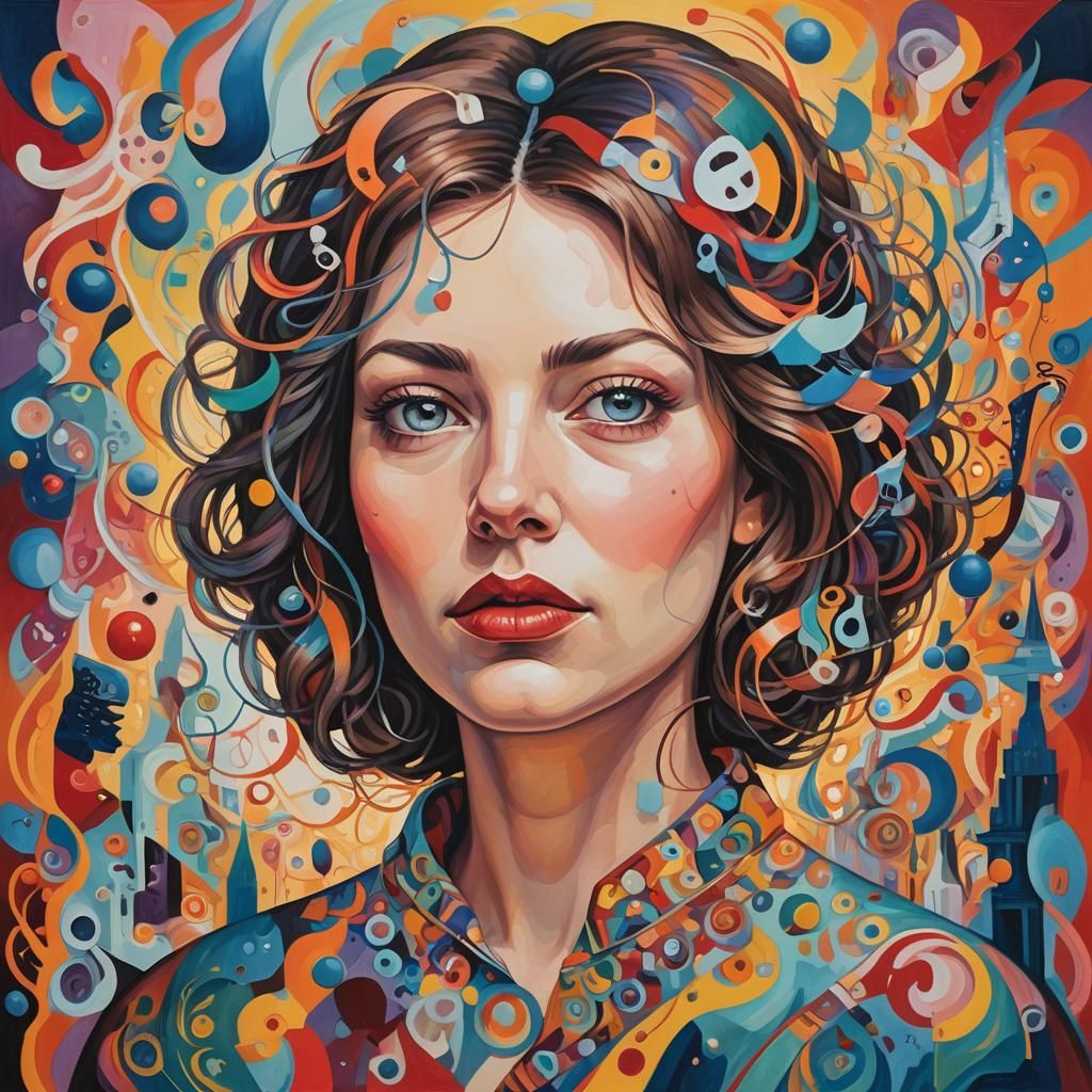 Surrealist Spectacle Portrait - AI Generated Artwork - NightCafe Creator