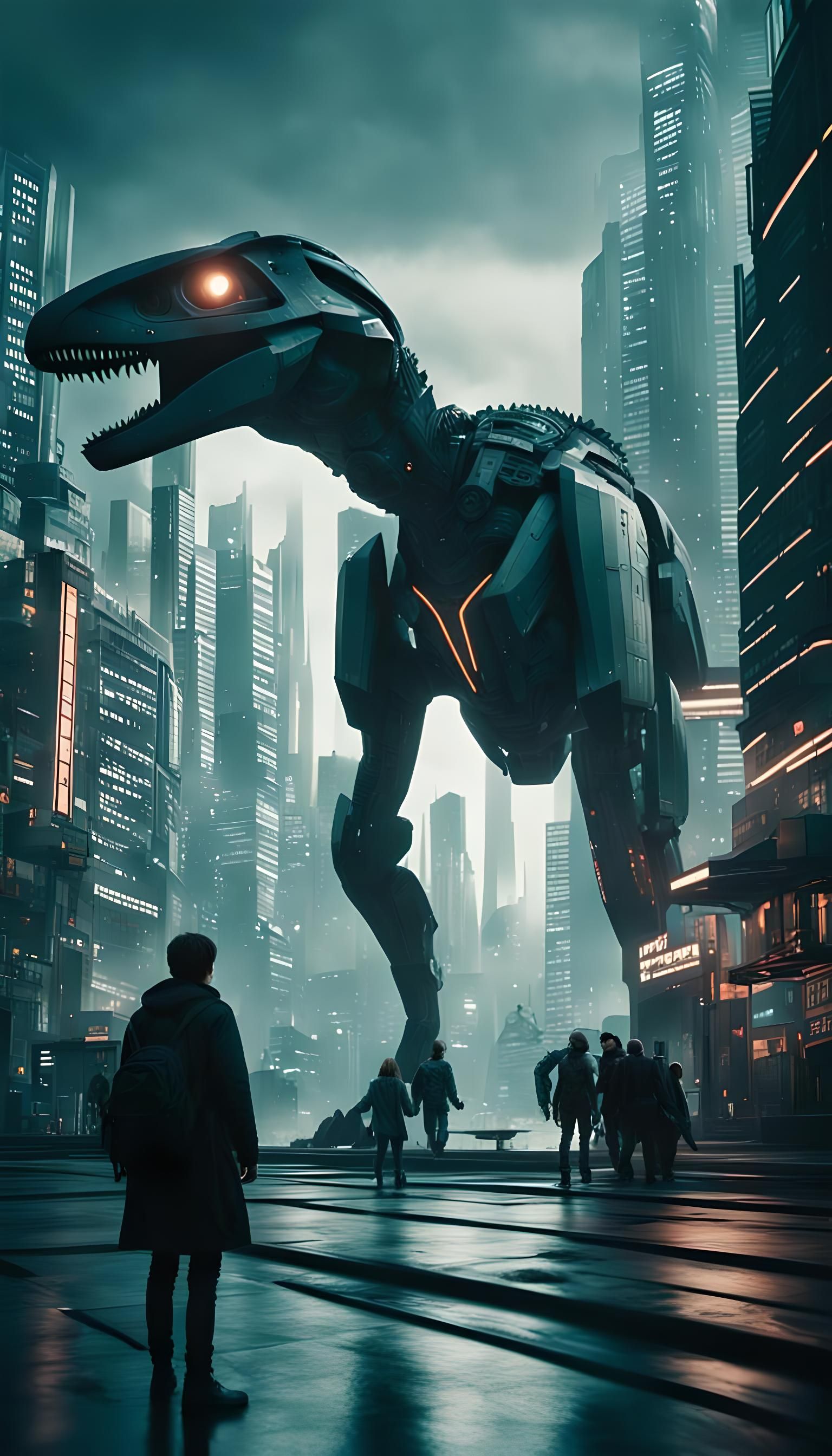 Mech T-Rex - AI Generated Artwork - NightCafe Creator