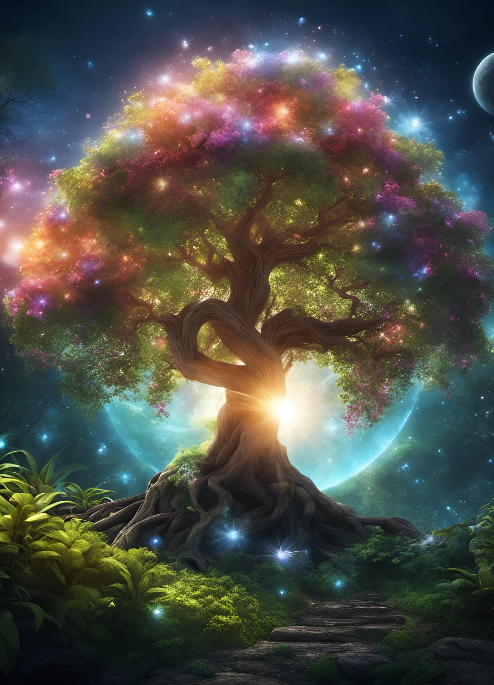 Everlasting World Tree - AI Generated Artwork - NightCafe Creator