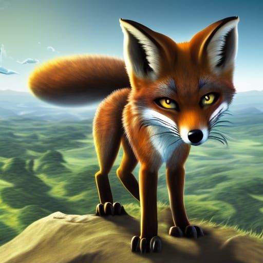 Miles "Tails" prowler is a humoniod fox with 2 tails hyper Detailed ...