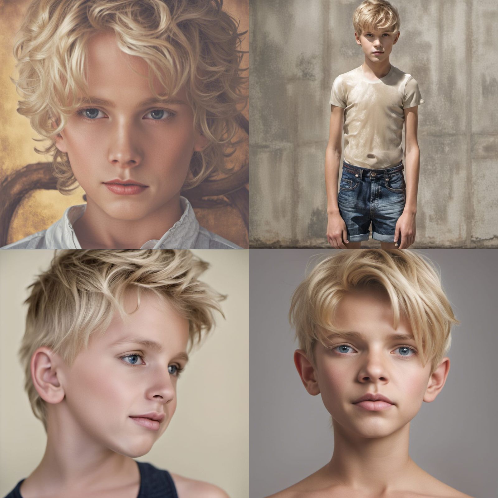 blond boy 12 yo beautiful face nice body abs he is a obéron roi ds fee ...