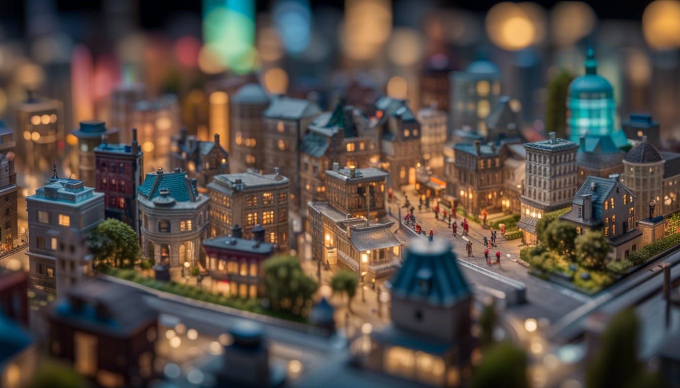 Miniature city - AI Generated Artwork - NightCafe Creator