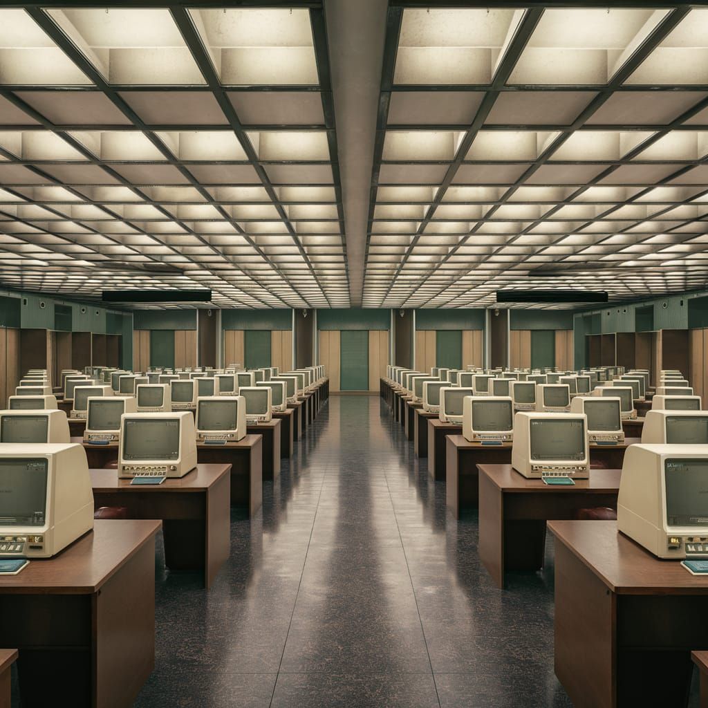 1990 computer liminal space - AI Generated Artwork - NightCafe Creator