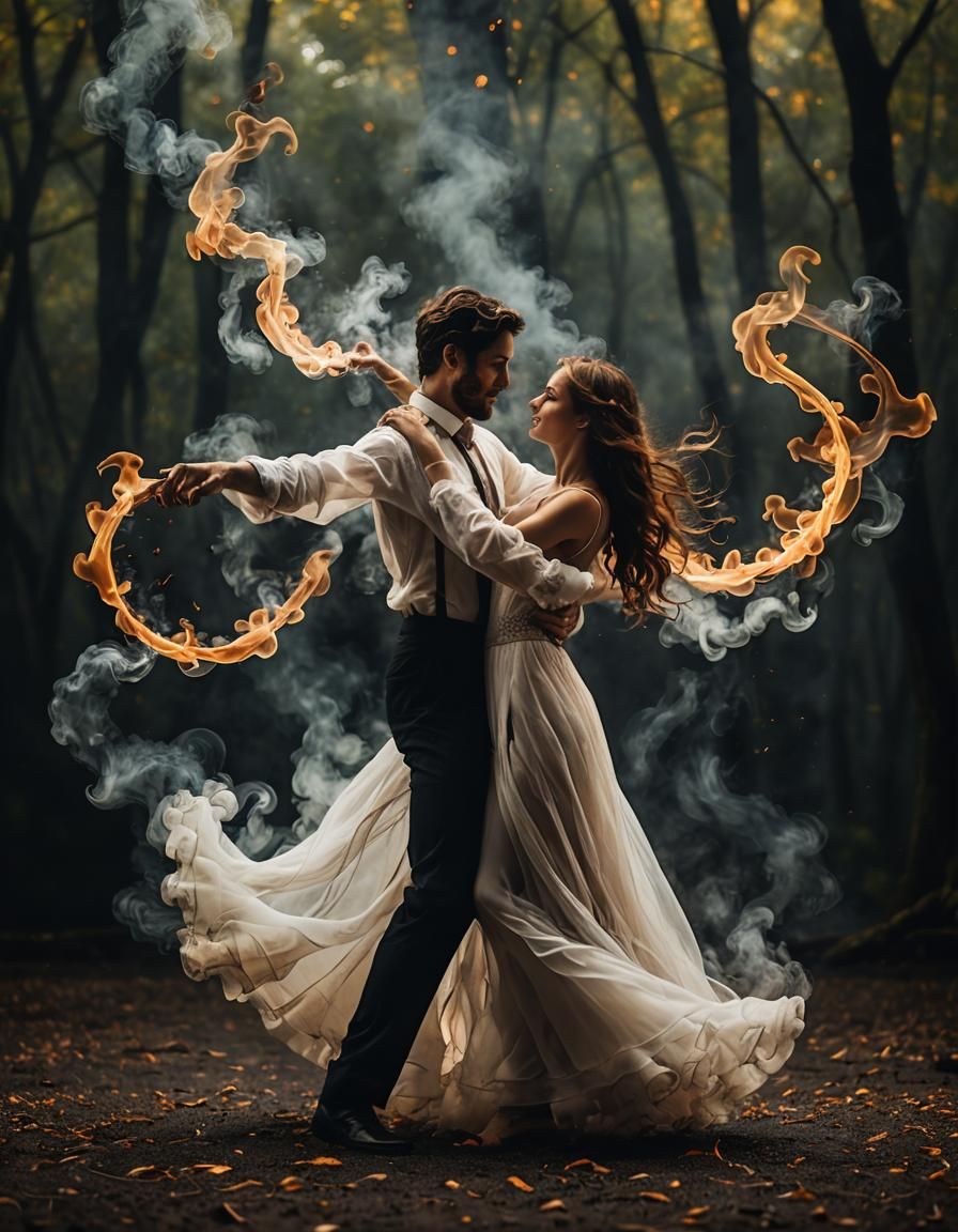 Fire dancing - AI Generated Artwork - NightCafe Creator