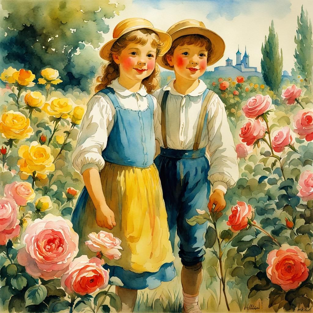 Rose Field - AI Generated Artwork - NightCafe Creator