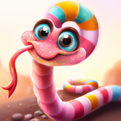 Candy Snake - AI Generated Artwork - NightCafe Creator