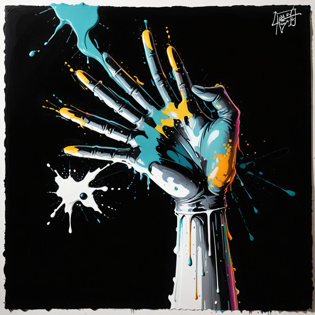 graffiti art, splash art, street art, spray paint, oil gouache melting ...
