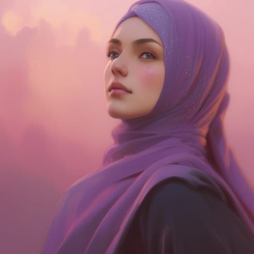 Hijab Model - AI Generated Artwork - NightCafe Creator