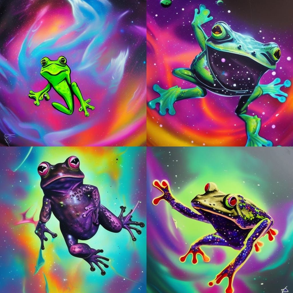 frog nebula toad knight storm cosmic space - AI Generated Artwork ...