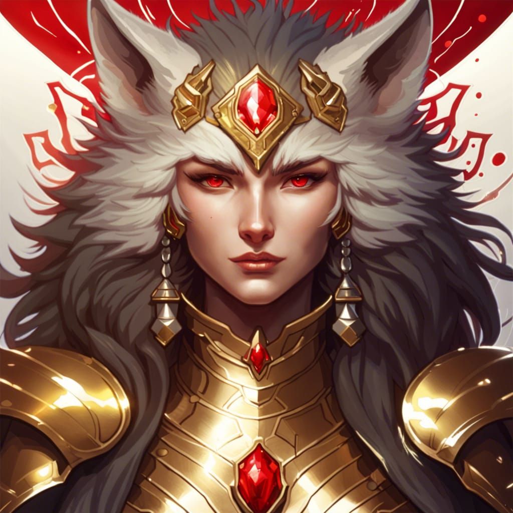 Lady Wolf Knight - AI Generated Artwork - NightCafe Creator