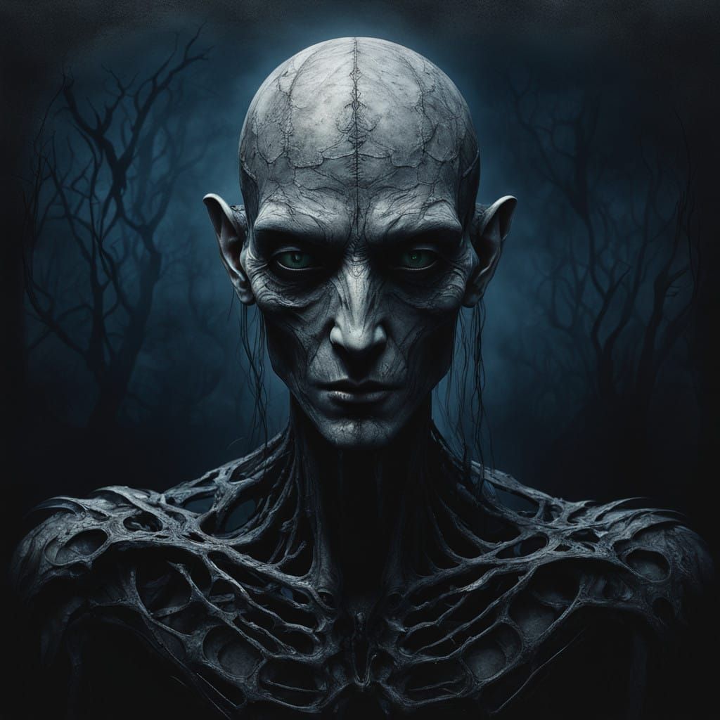 Macabre Horror Avatar with Sunken Eyes and Dark Au... - AI Art