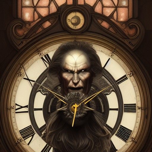 demon grandfather clock - Demon Grandfather Clock Concept Ar...