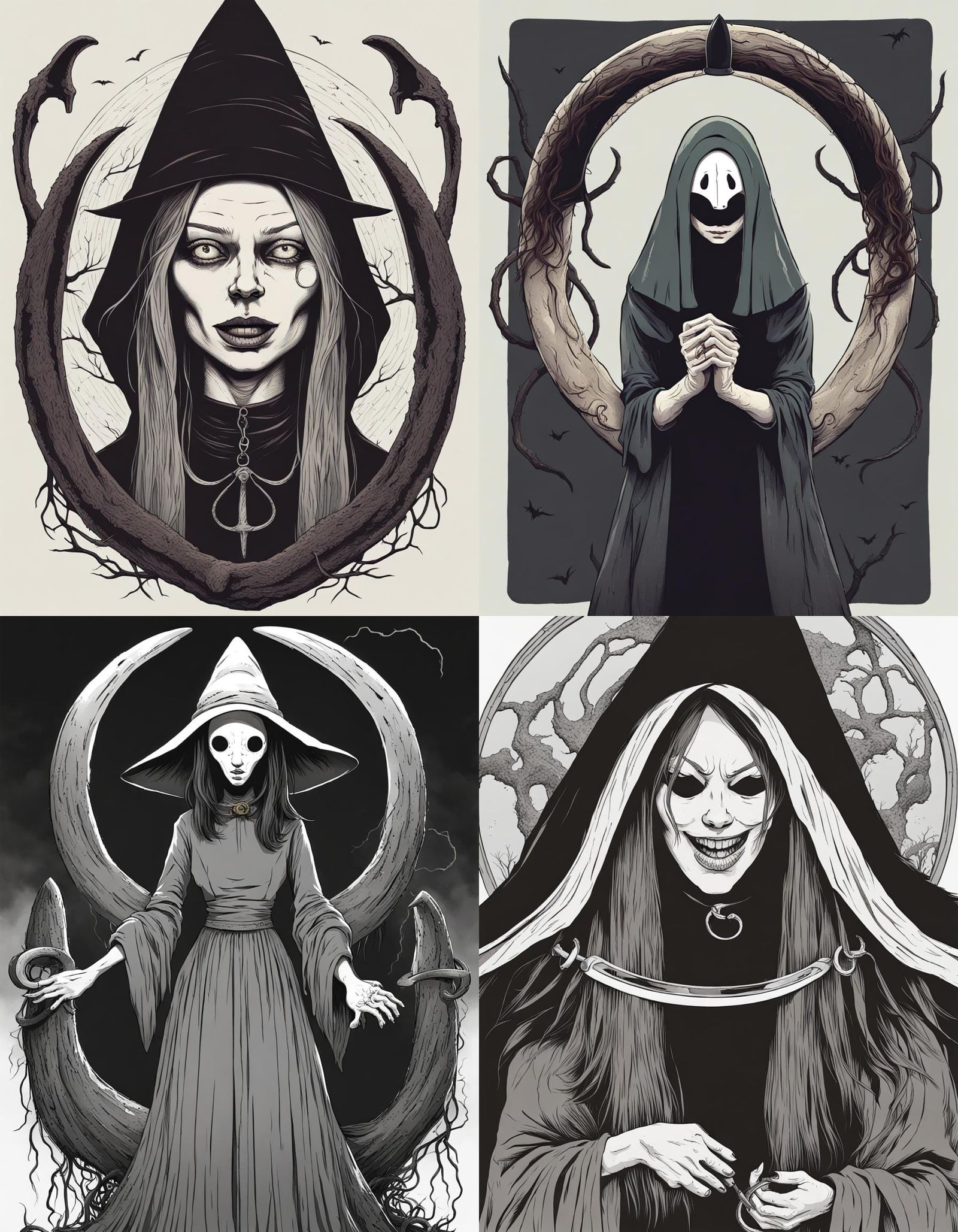 A witch with a horseshoe-shaped head with no eyes causes nightmares and ...