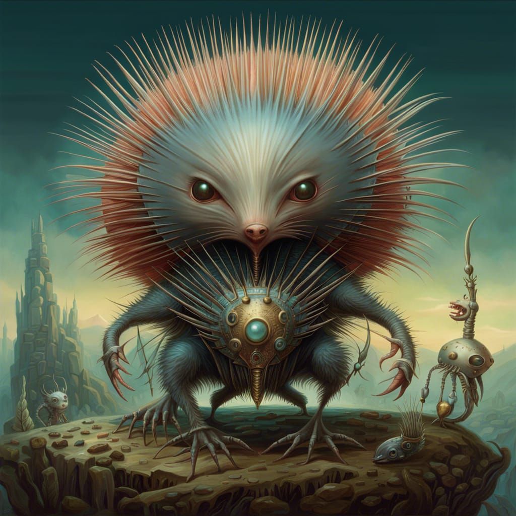 porcupine alien : r/nightcafe