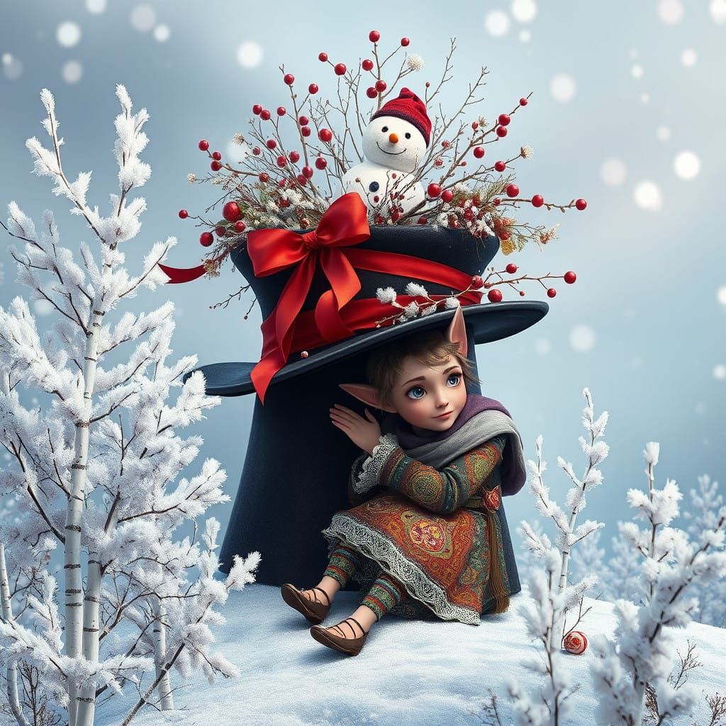 Elf hugging the Top Hat - Elf hugging the Top Hat
