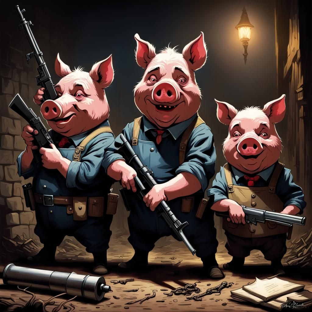 Little pigs - AI Generated Artwork - NightCafe Creator