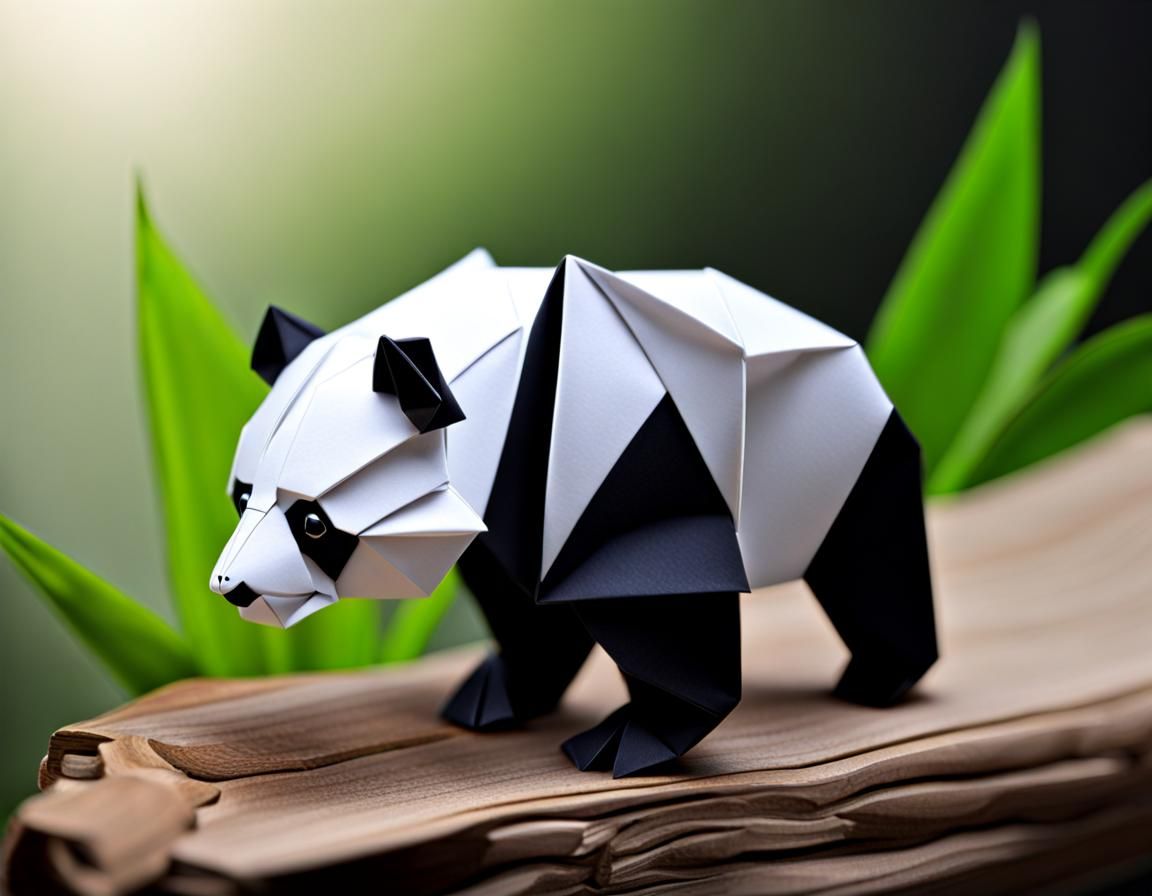 Origami Panda - AI Generated Artwork - NightCafe Creator