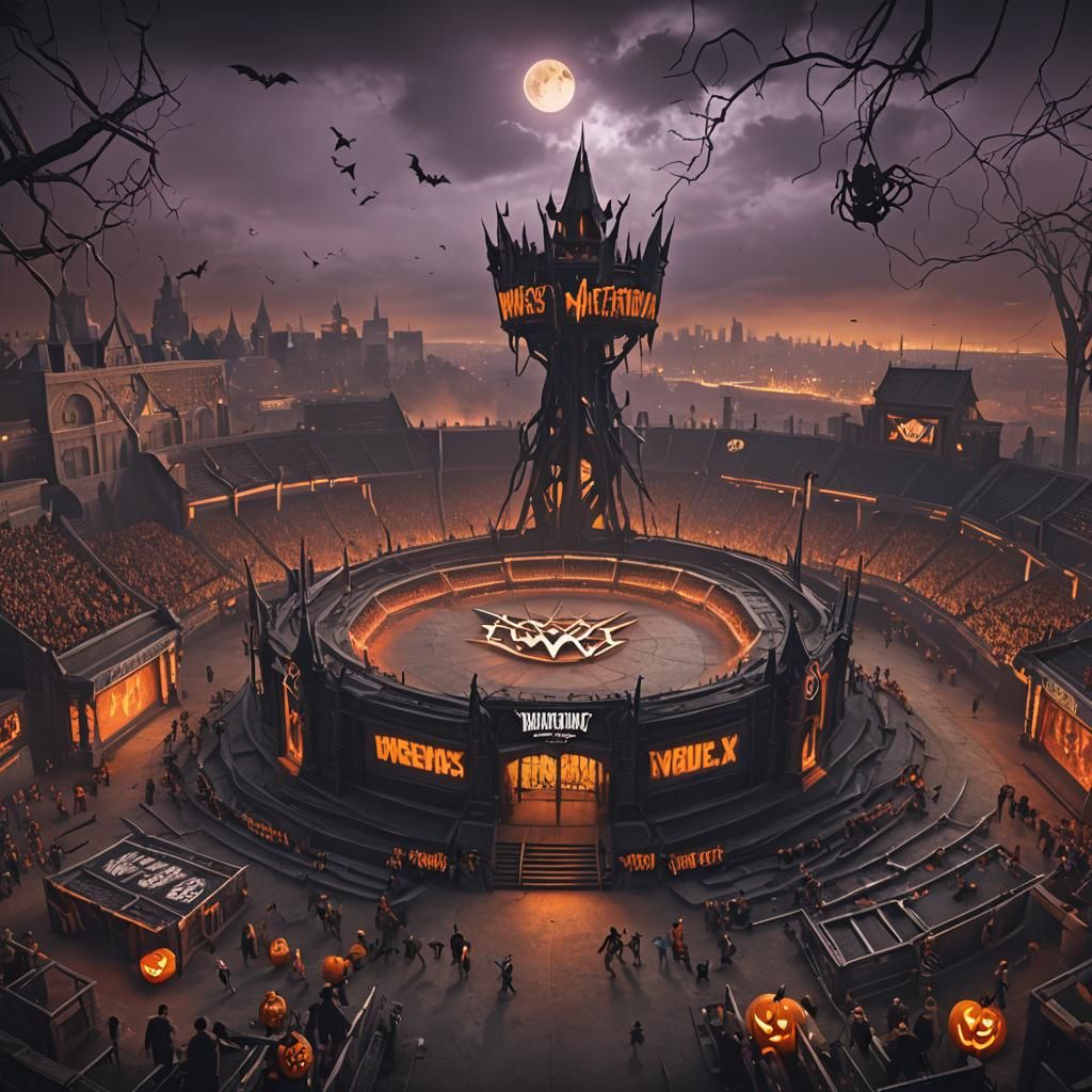 Halloween event themed arena - AI Generated Artwork - NightCafe Creator