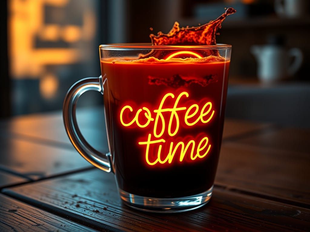 neon lights "coffee time" - neon lights "coffee time"