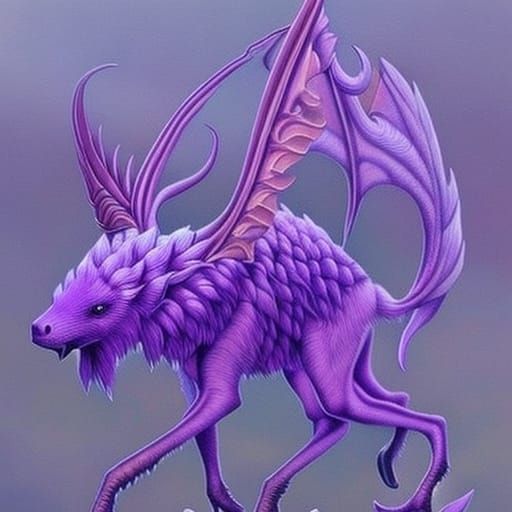 A Mystical Creature : Purple - AI Generated Artwork - NightCafe Creator