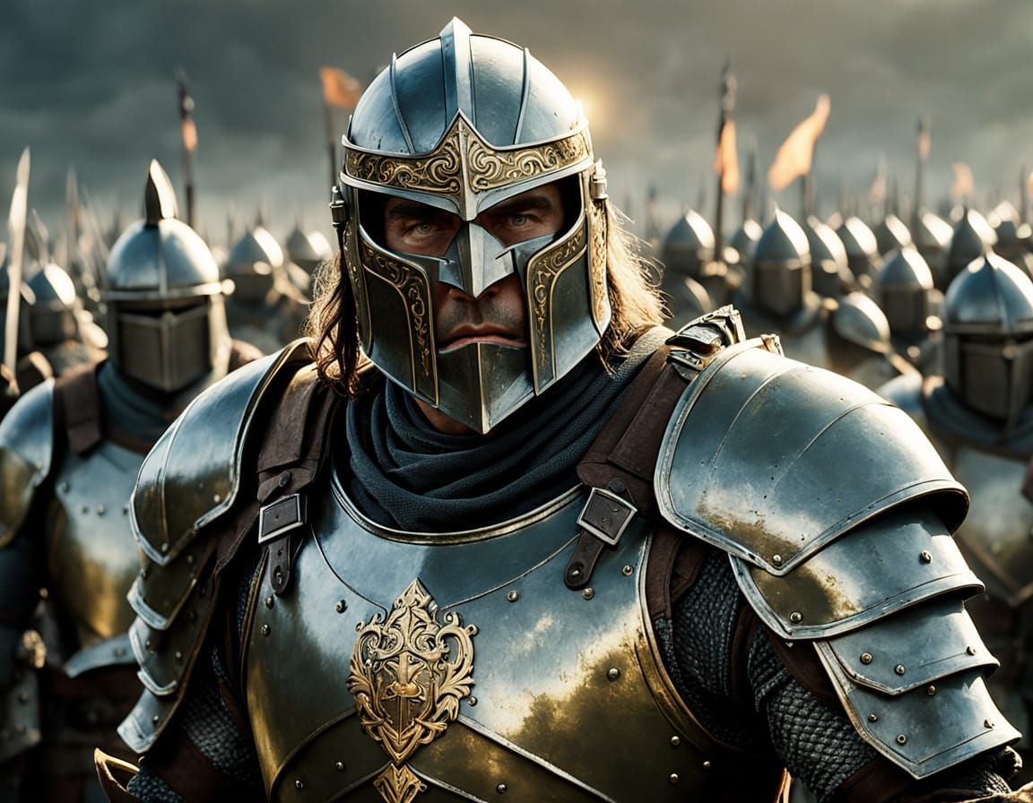 "A valiant knight" - Gallant Knight Faces Orcish Horde in Go...