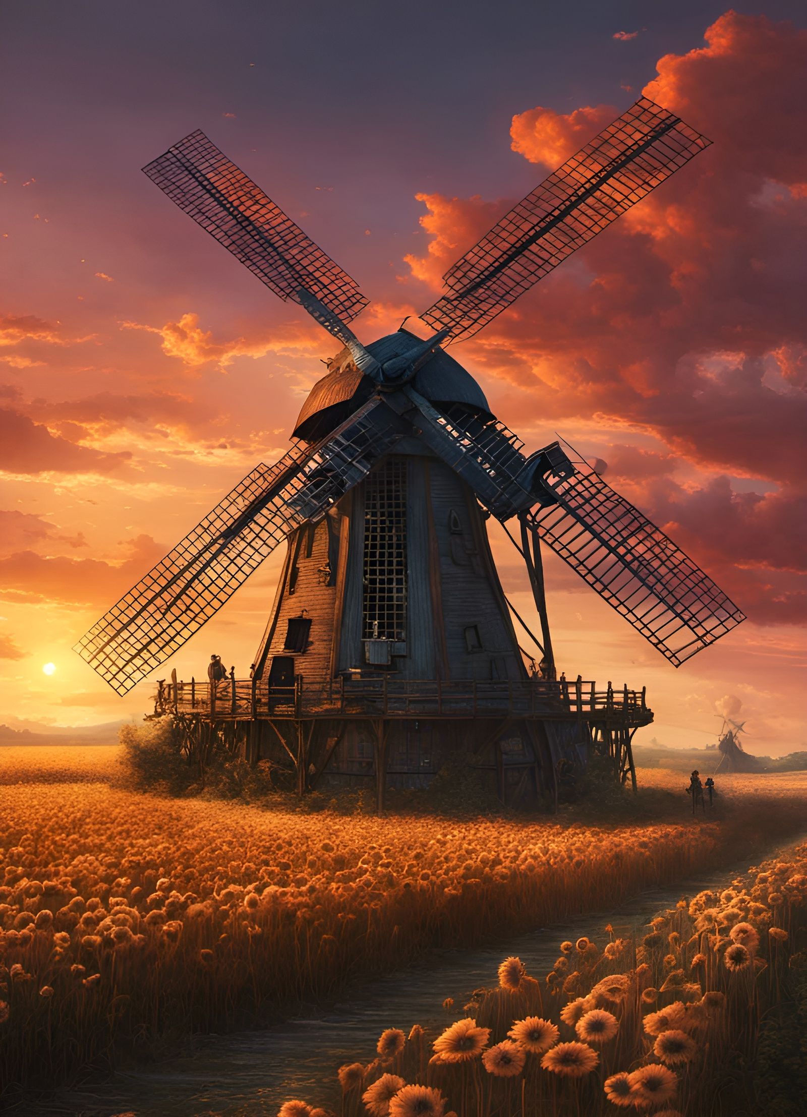 The Old Windmill - AI Generated Artwork - NightCafe Creator