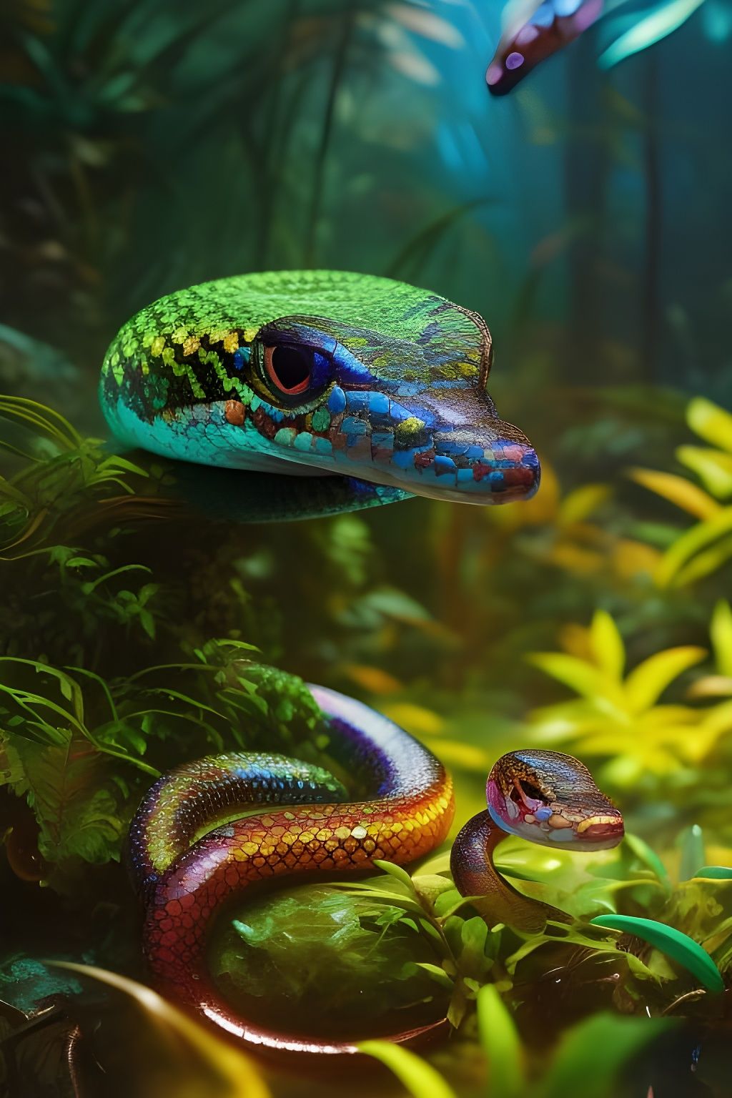 Swamps Snakes - AI Generated Artwork - NightCafe Creator