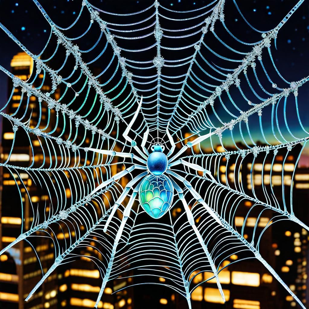 Crystal Spiderweb - AI Generated Artwork - NightCafe Creator
