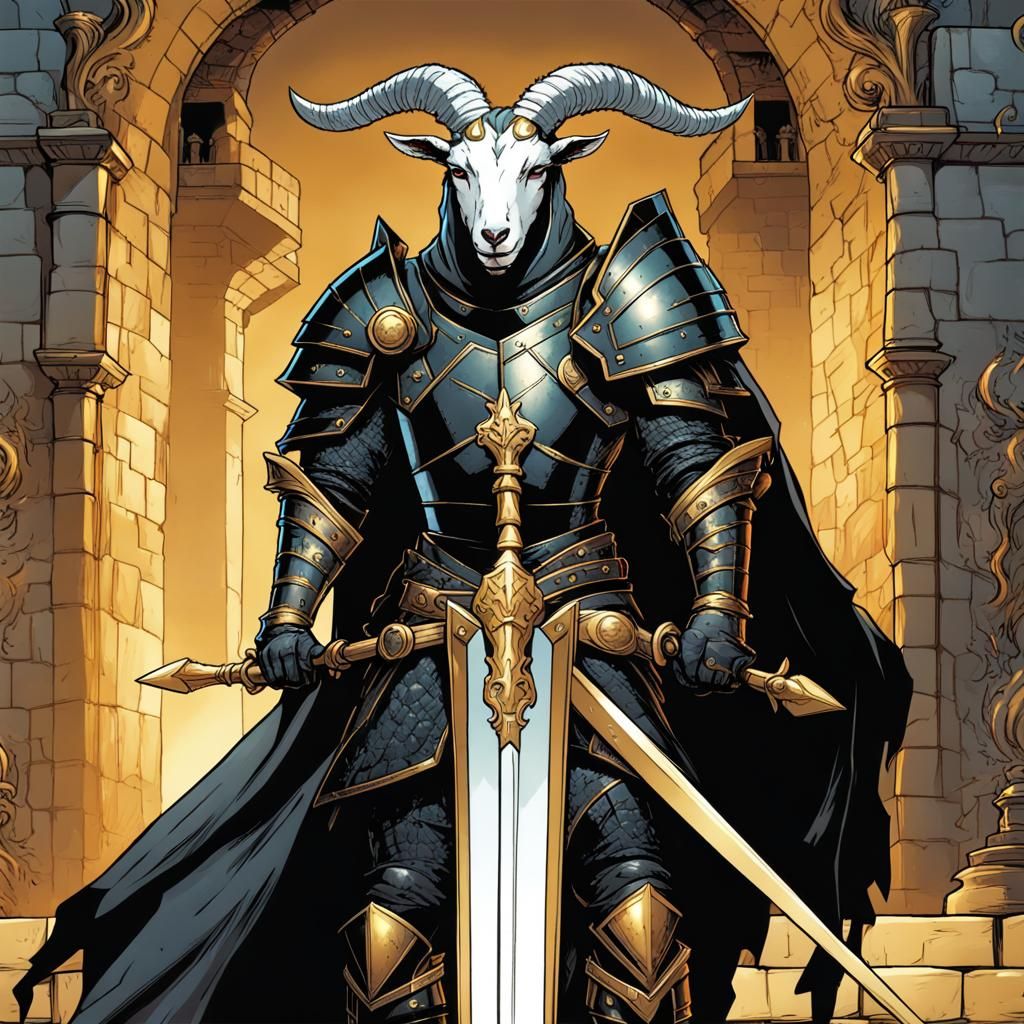 Goat Knight - AI Generated Artwork - NightCafe Creator