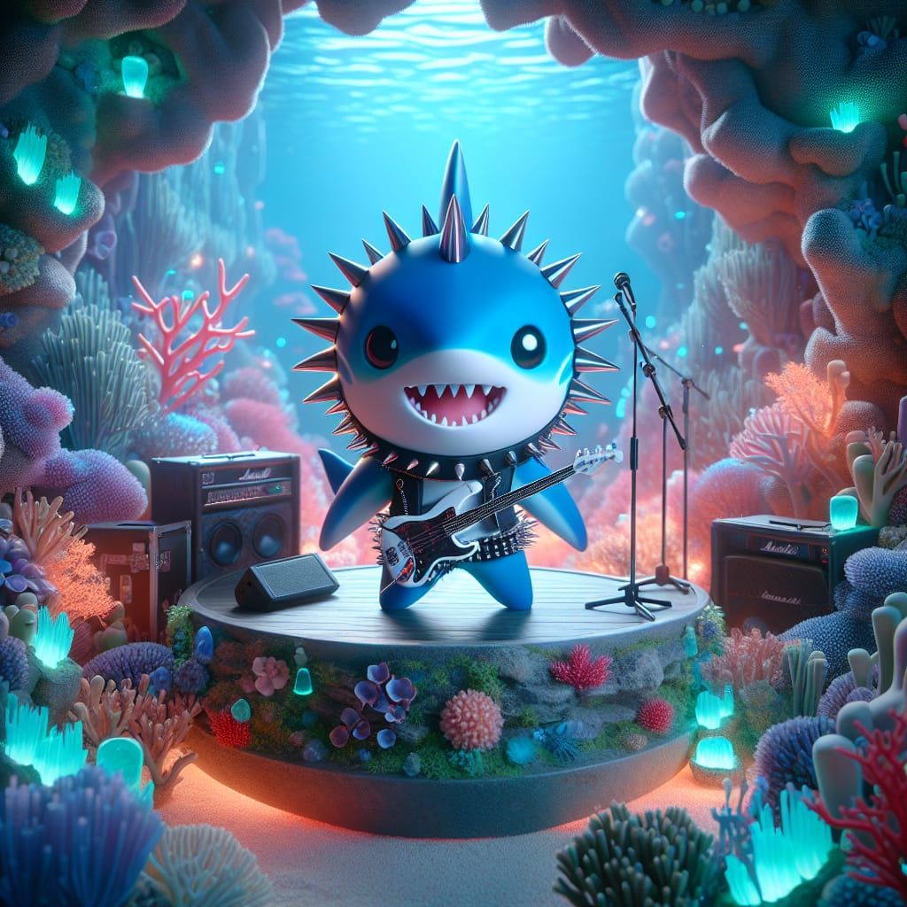 Shark the Punk - AI Generated Artwork - NightCafe Creator