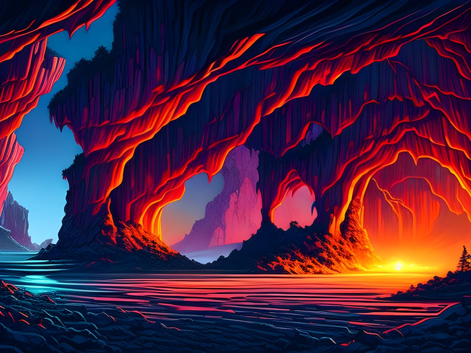 Cave of the Orb - AI Generated Artwork - NightCafe Creator