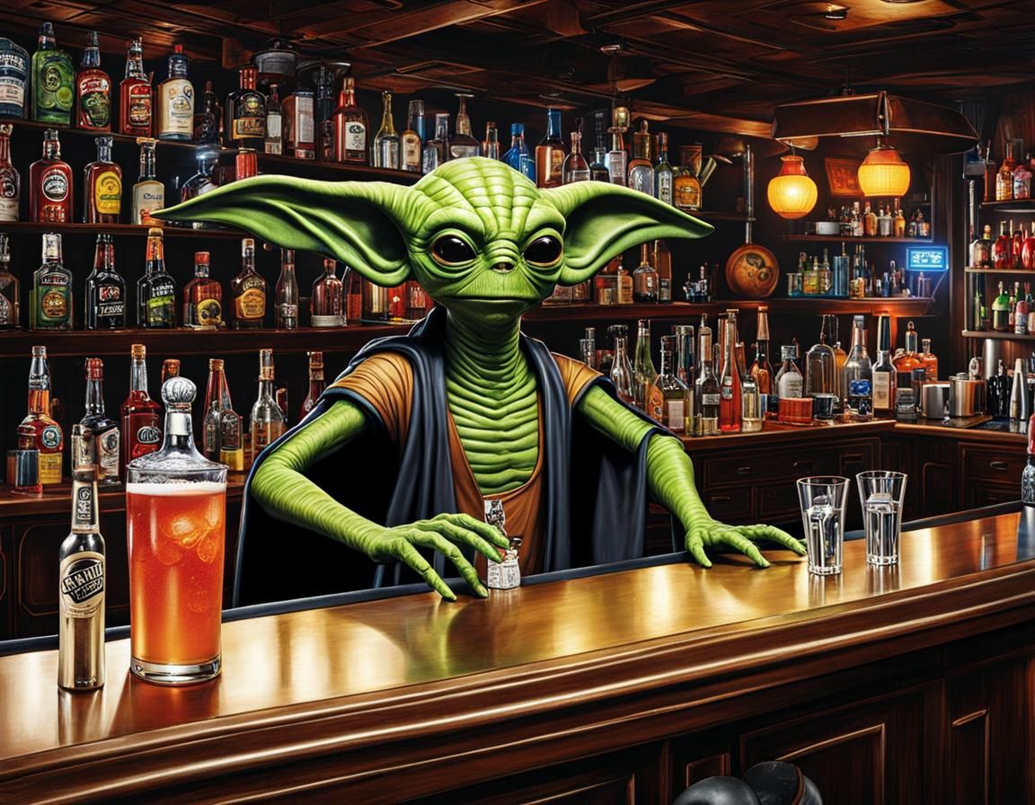 Alien Bartender - AI Generated Artwork - NightCafe Creator