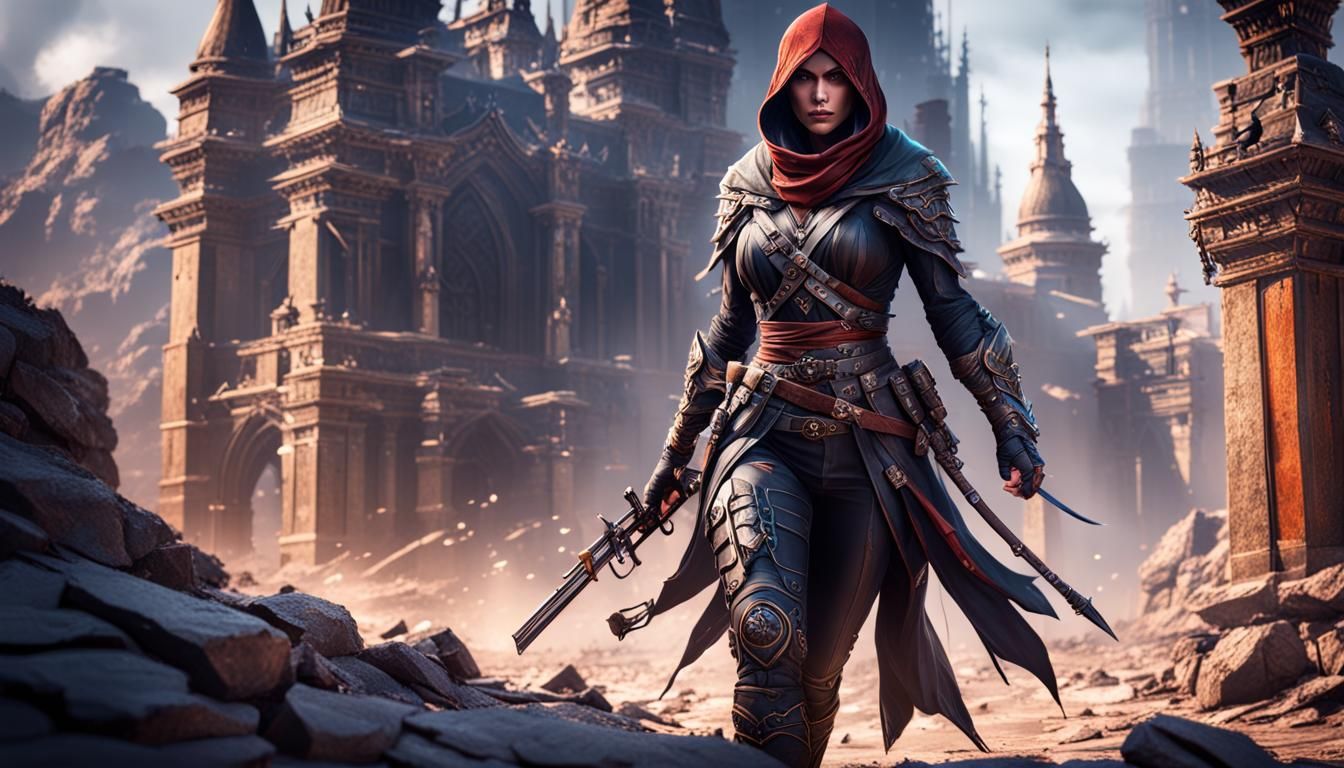 female assassin - AI Generated Artwork - NightCafe Creator