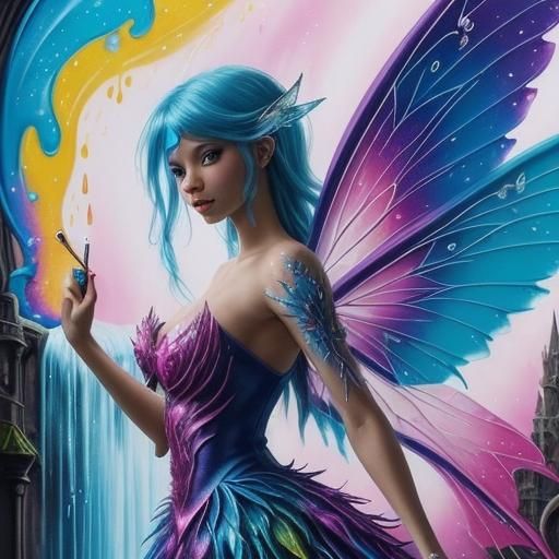 Amazingly Stunningly Beautiful colorful fancy fantasy fairy with ...