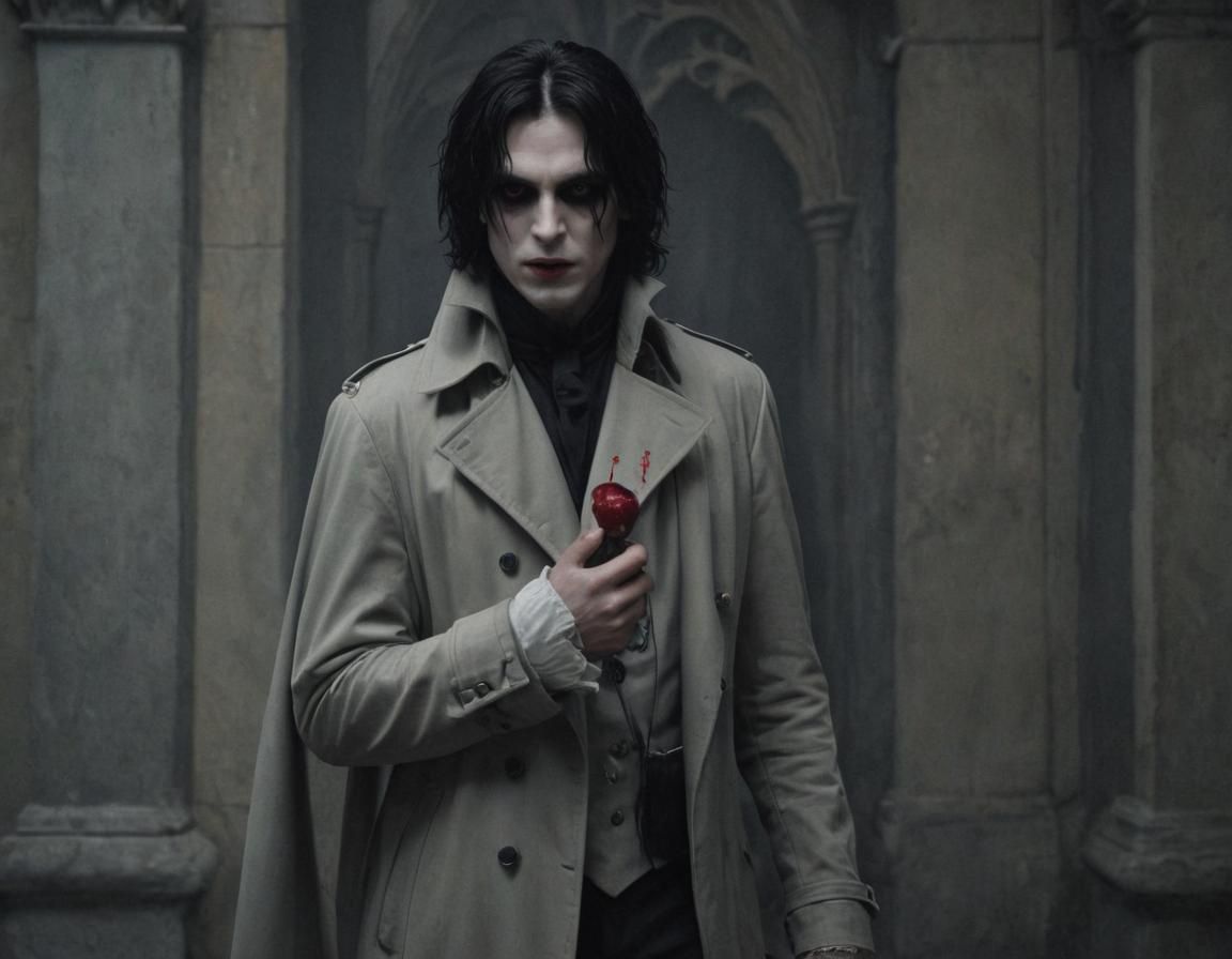 Stewart Townsend as the vampire Lestat, with Black hair goth makeup ...