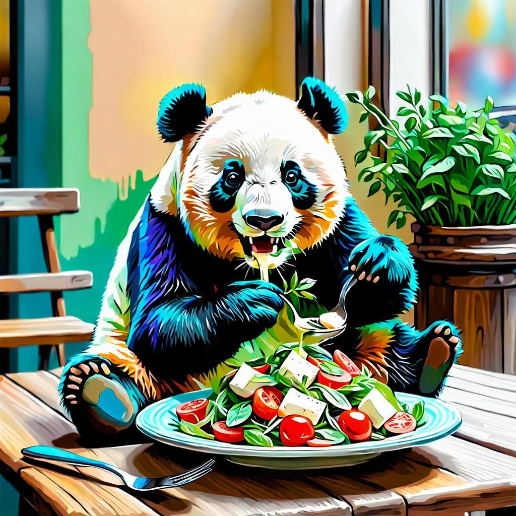 Caprese Panda - AI Generated Artwork - NightCafe Creator
