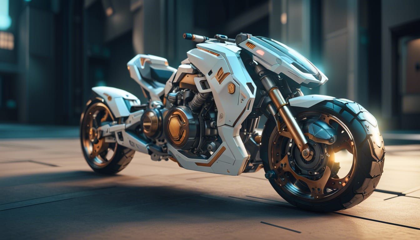 Futuristic bike - AI Generated Artwork - NightCafe Creator