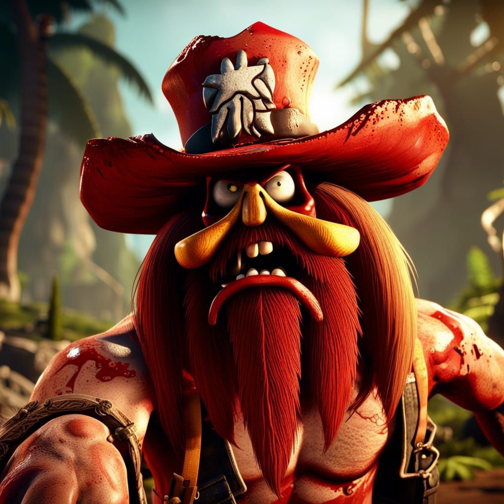 a zombie Yosemite Sam - AI Generated Artwork - NightCafe Creator