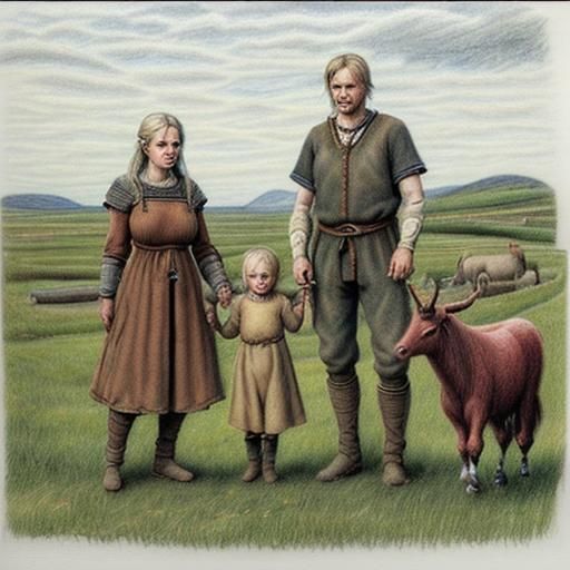 Nordic farming family - AI Generated Artwork - NightCafe Creator