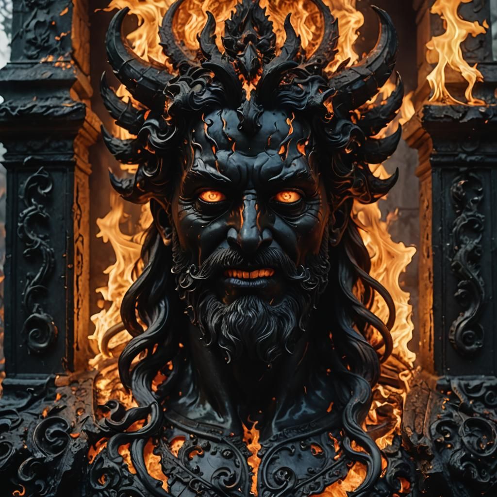 Hades (Firey Portrait) - AI Generated Artwork - NightCafe Creator