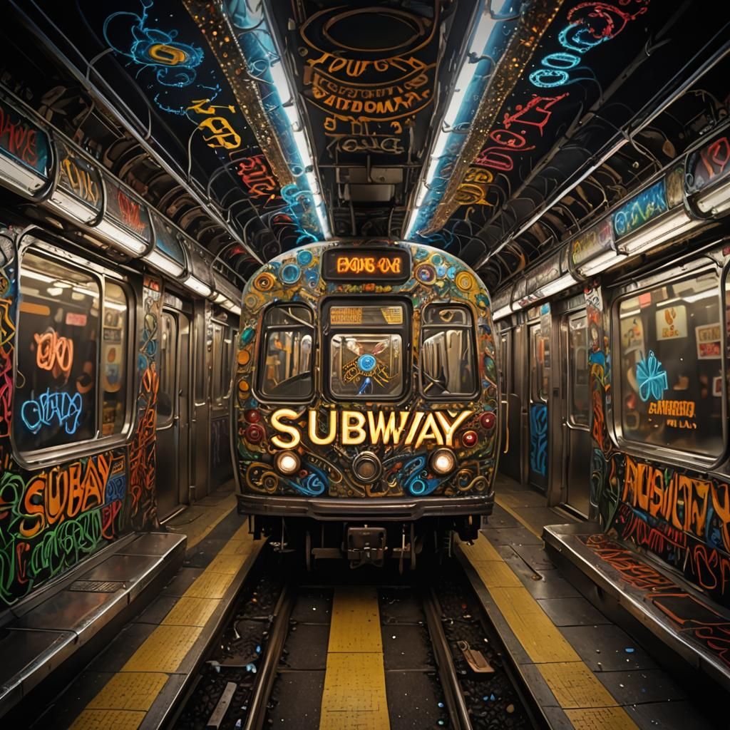 New York Subway - AI Generated Artwork - NightCafe Creator