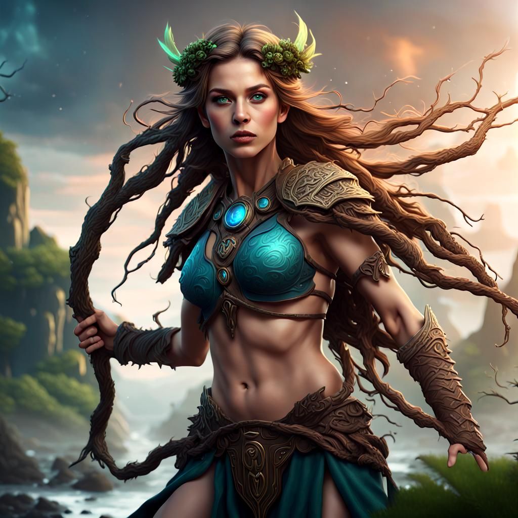 Druid ready for battle - AI Generated Artwork - NightCafe Creator