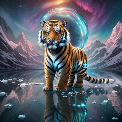 Cosmic Tiger - AI Generated Artwork - NightCafe Creator