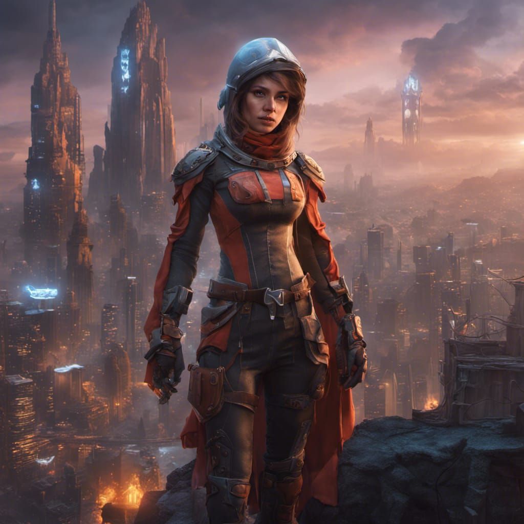 a female software developer in a hero's costume - AI Generated Artwork ...