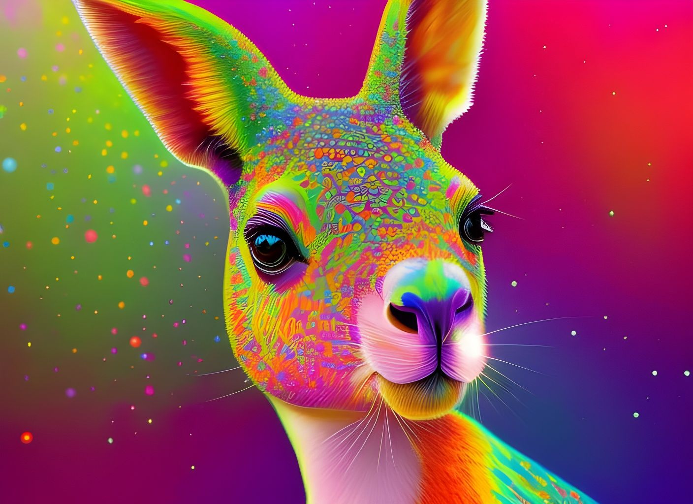 Colorful Kangaroo - AI Generated Artwork - NightCafe Creator