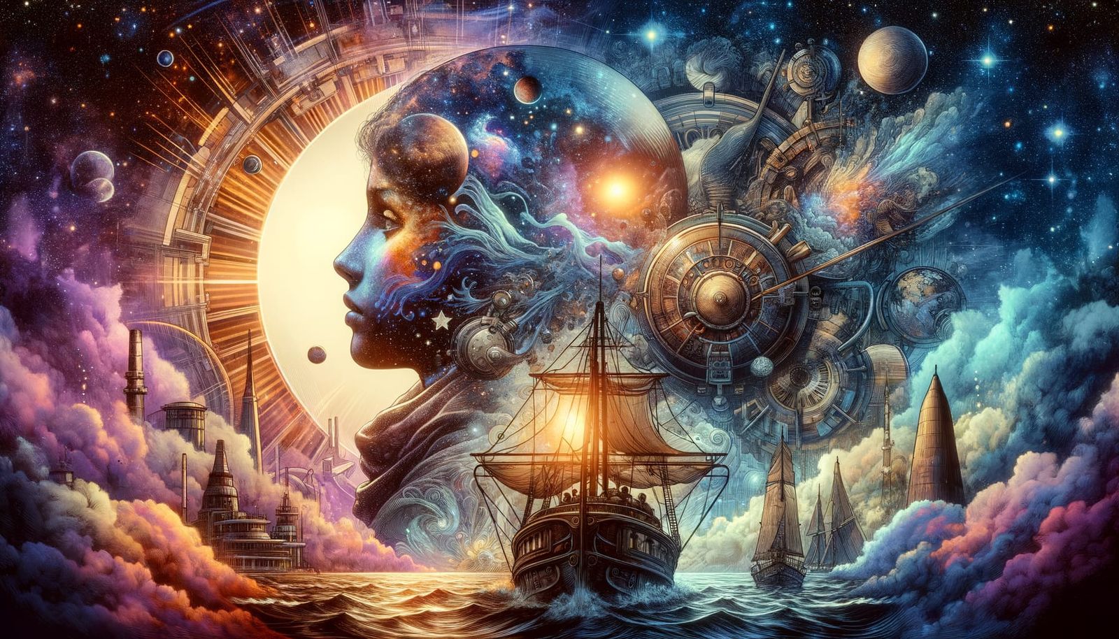 Shipping through Time & Space - AI Generated Artwork - NightCafe Creator