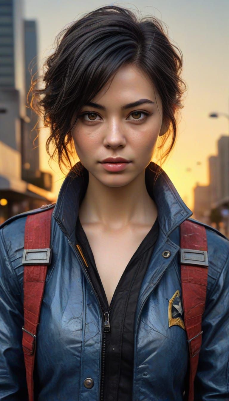 Lady Starfleet Officer - Impasto Portrait of a Starfleet Off...